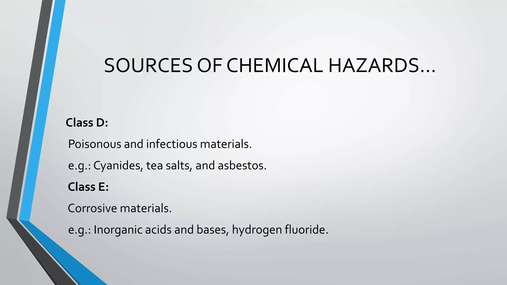 Chemical based hazards in pharmaceutical | PPTX