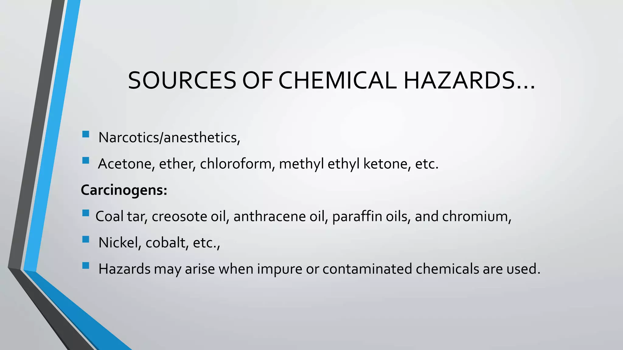 Chemical based hazards in pharmaceutical | PPTX