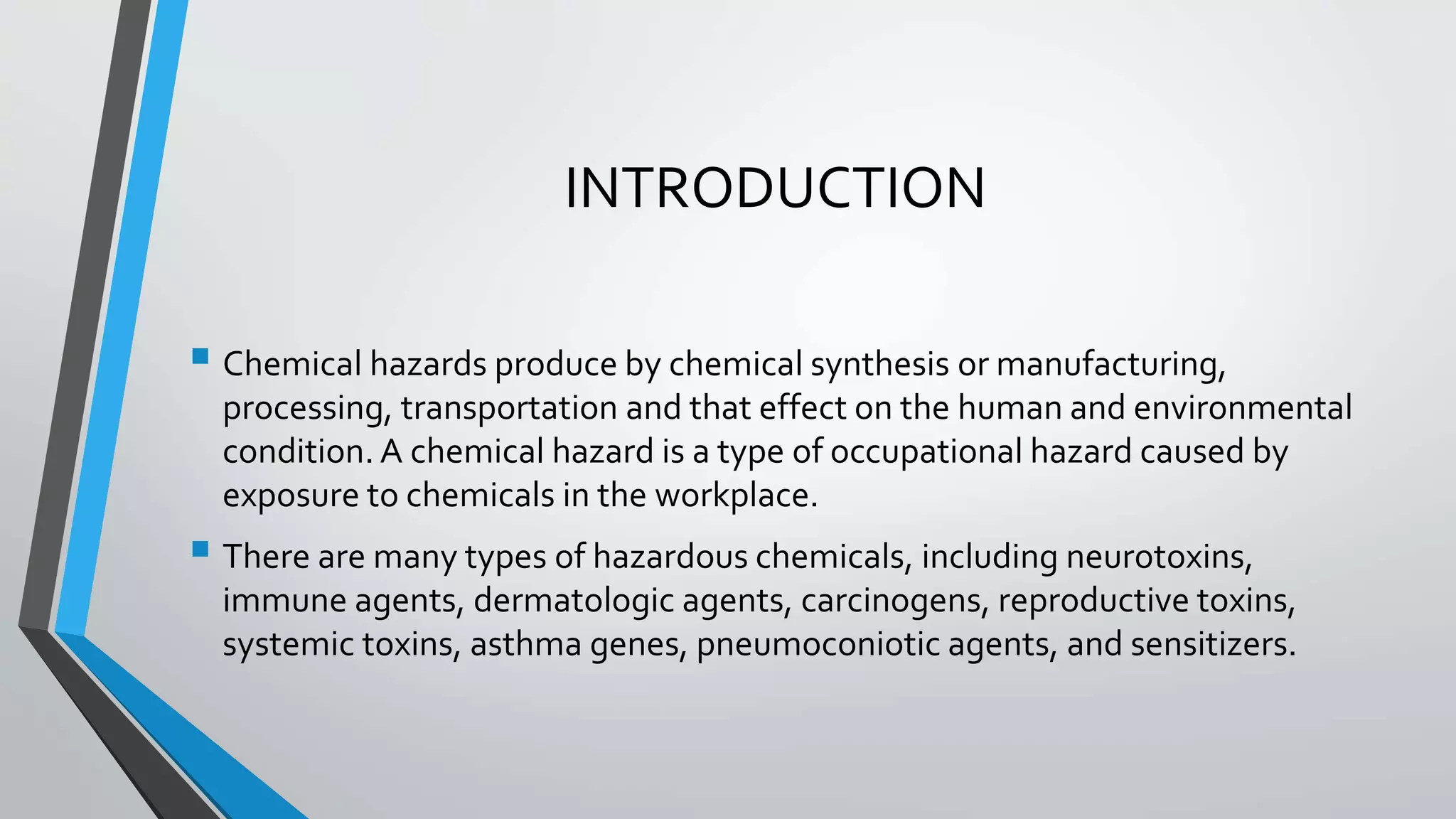 Chemical based hazards in pharmaceutical | PPTX