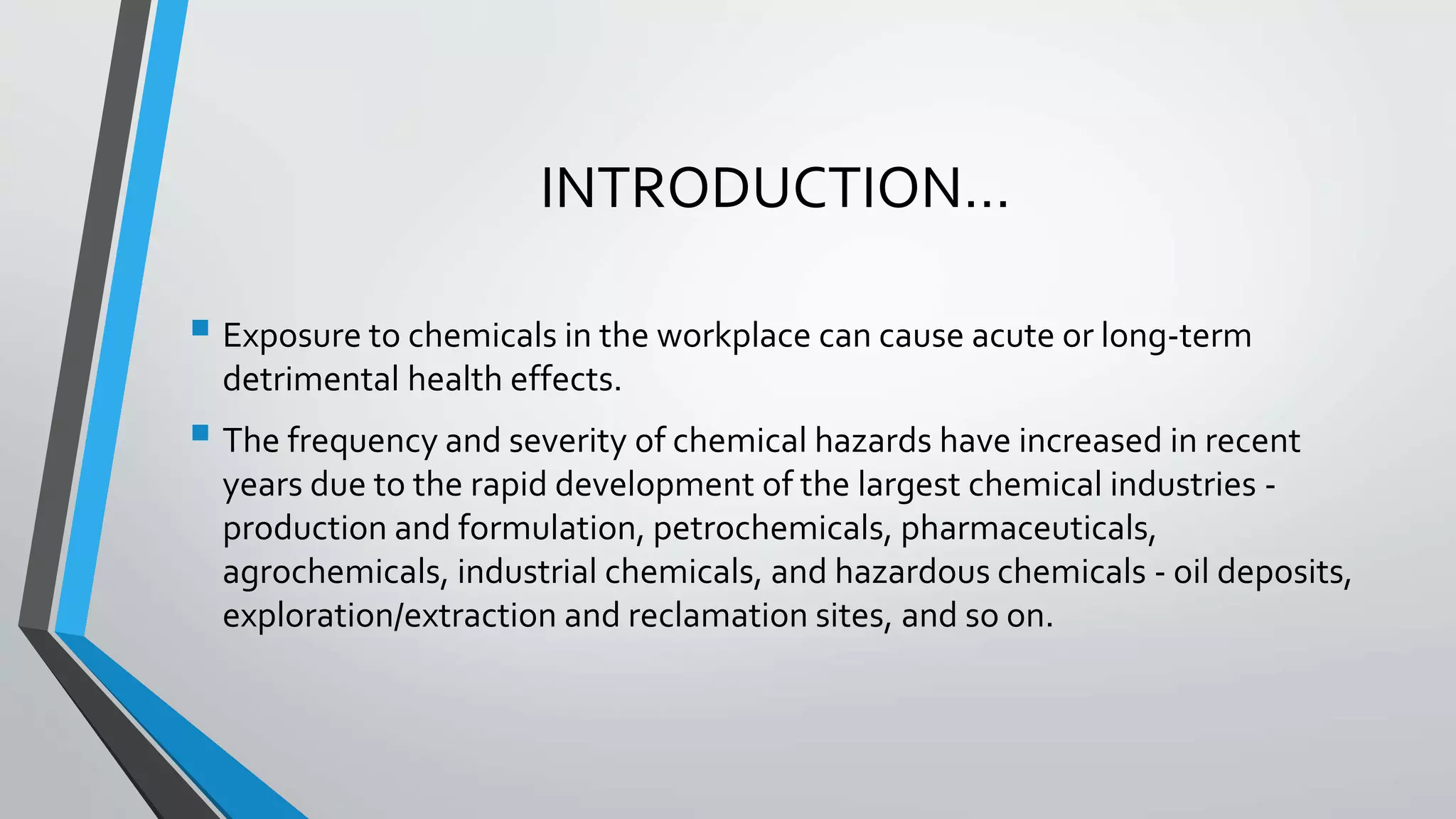 Chemical based hazards in pharmaceutical | PPTX
