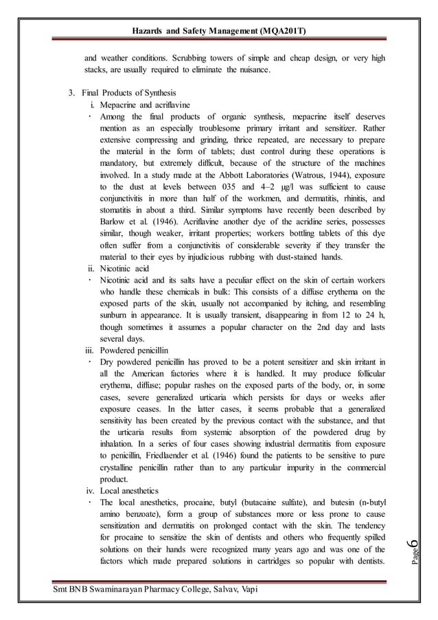 Chemical based hazards word | DOCX | Lung and Respiratory Health ...
