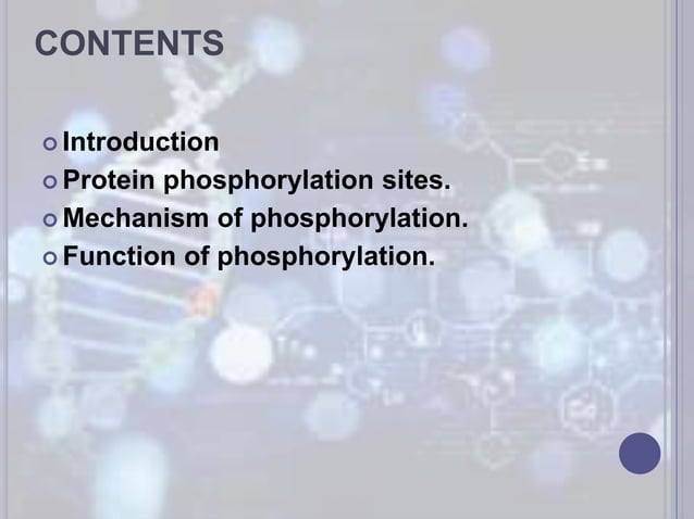 protein phosphorylation | PPTX | Endocrine and Metabolic Diseases | Diseases and Conditions