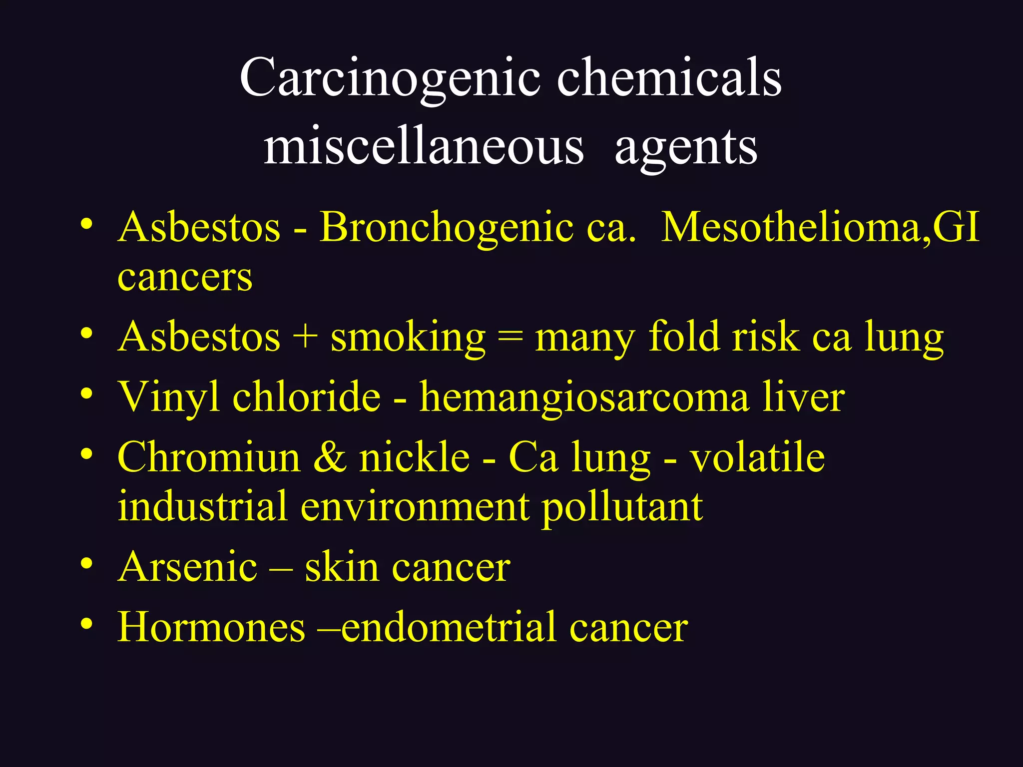 Chemical biologicalcarcinogens csbrp | PPT