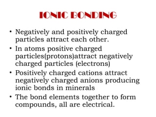 The structural principle in crystals CHEMICAL BONDING.ppt