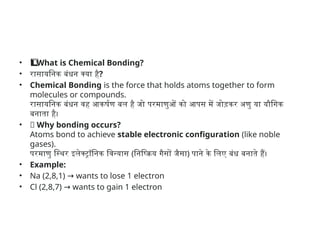 Chemical bonding.pptx fundamental view to | PPTX