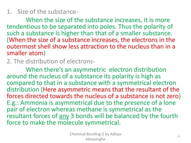 Chemical bonding 2 by aditya abeysinghe | PPTX