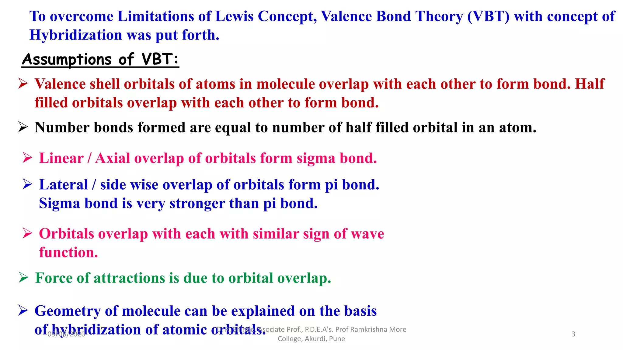 Valance Bond Theory | PPTX