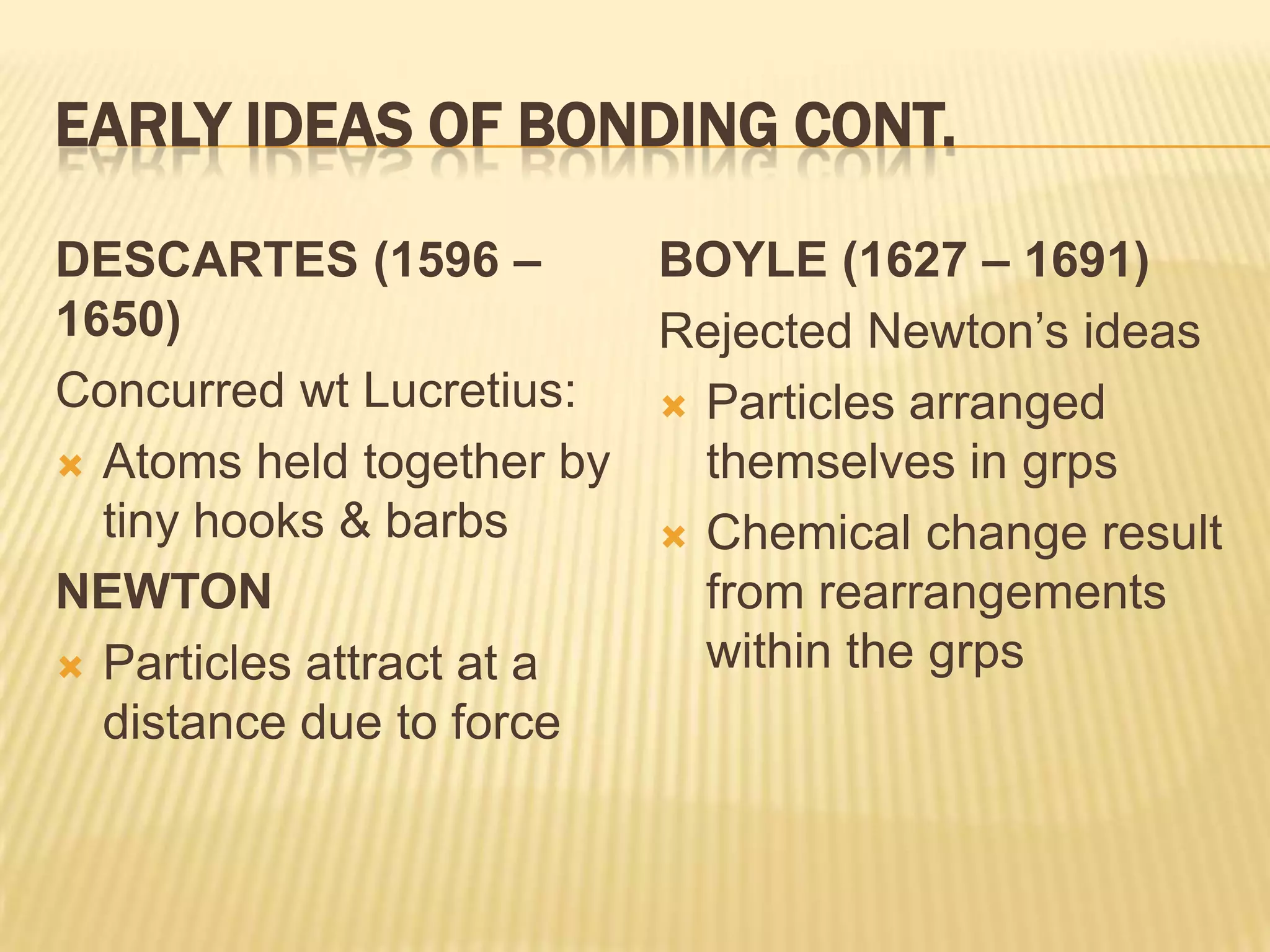 Chemical bonding - Historical Development | PPTX | Chemistry | Science