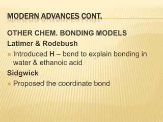Chemical bonding - Historical Development | PPTX | Chemistry | Science