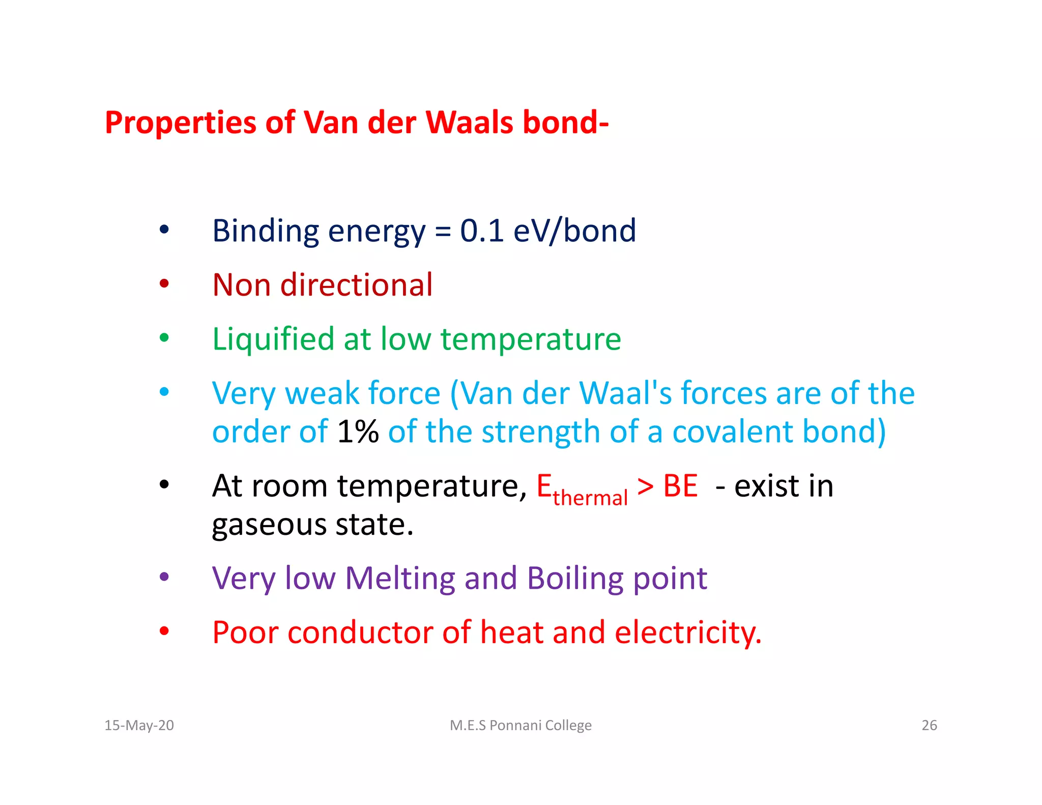 Chemical bonding and different types of interactions | PDF