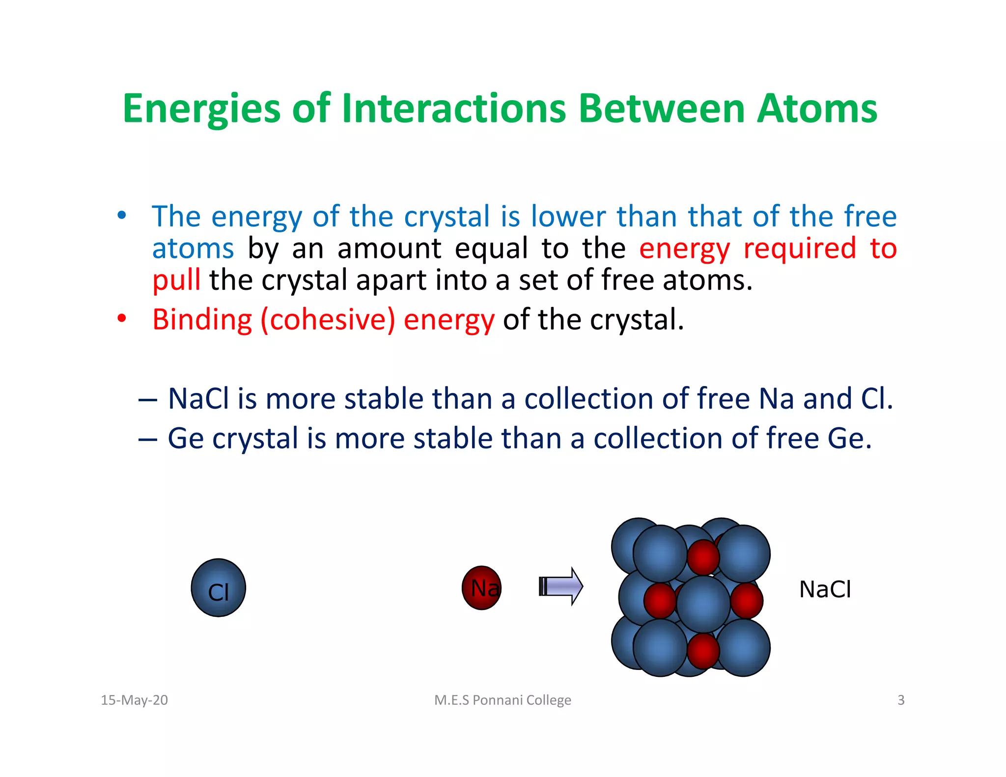 Chemical bonding and different types of interactions | PDF