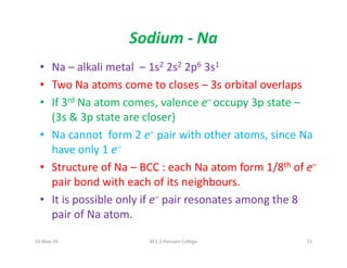 Chemical bonding and different types of interactions | PDF