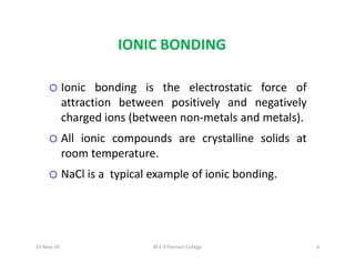 Chemical bonding and different types of interactions | PDF