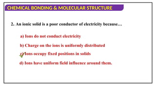 Chemical bonding and molecular structure | PPT