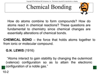 Chemical bonding part 1 (chem 11) | PPT