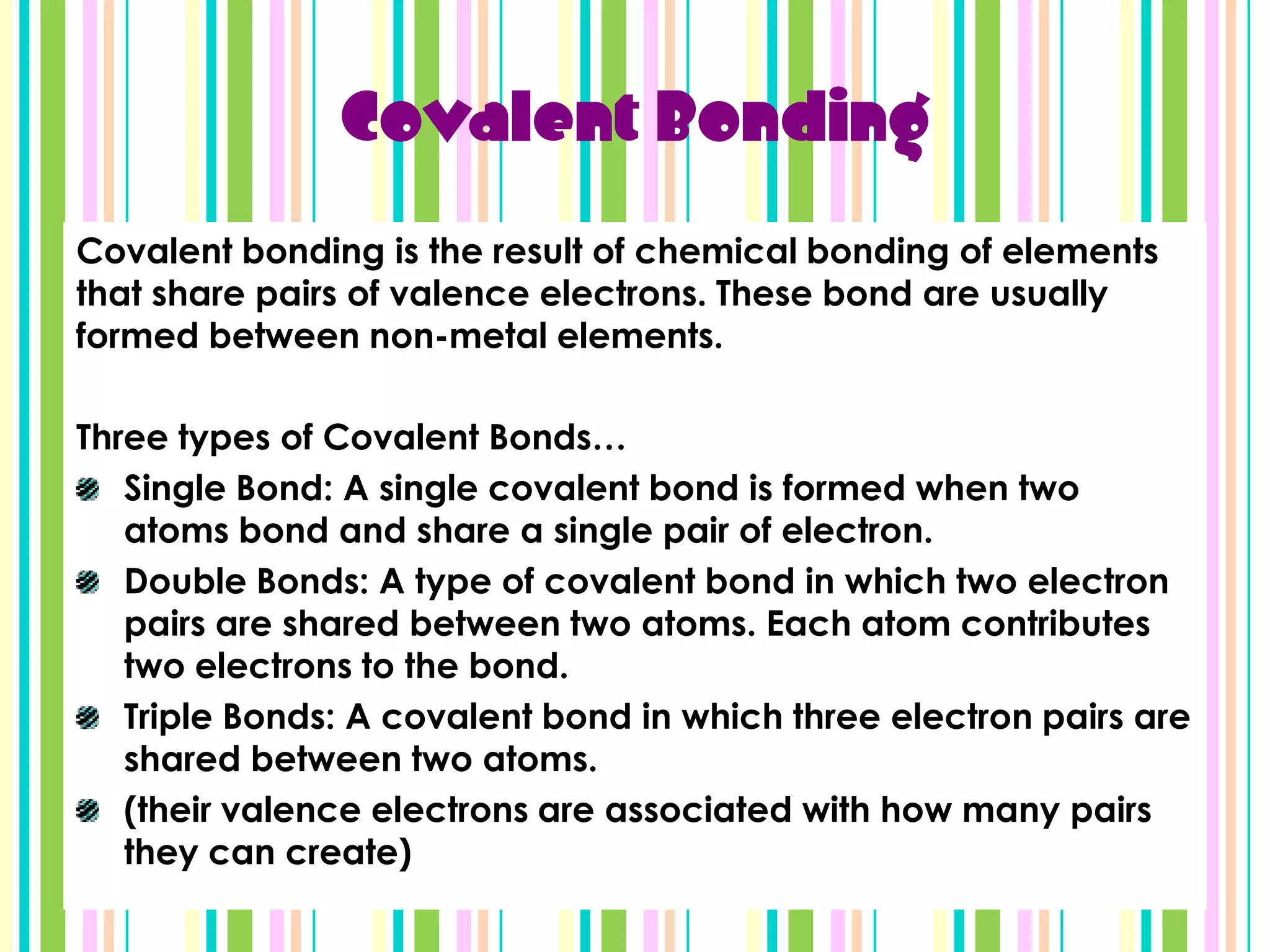 Chemical bonding Powerpoint | PPTX