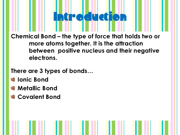 Chemical bonding Powerpoint