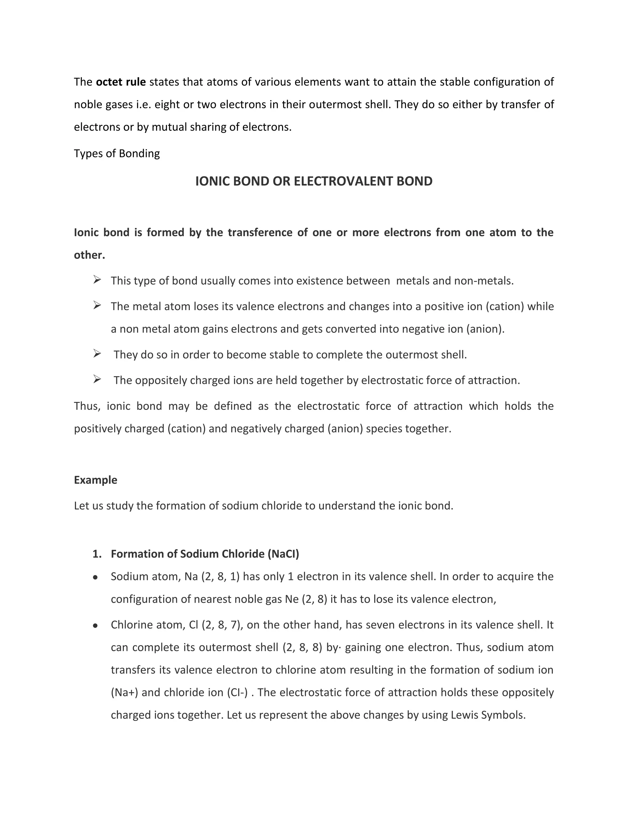 Chemical Bonding & Types | PDF