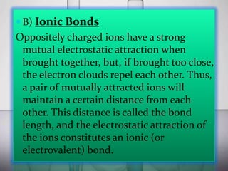 Chemical bonds | PPTX