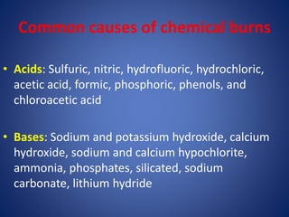 Chemical burns | PPTX