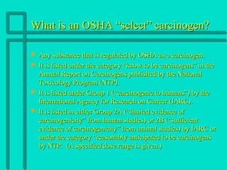 Chemical Carcinogen safety for workers.ppt