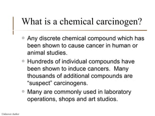 Chemical Carcinogens | PPT