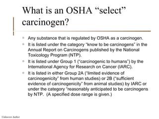 Chemical Carcinogens | PPT