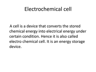Chemical cell | PPT