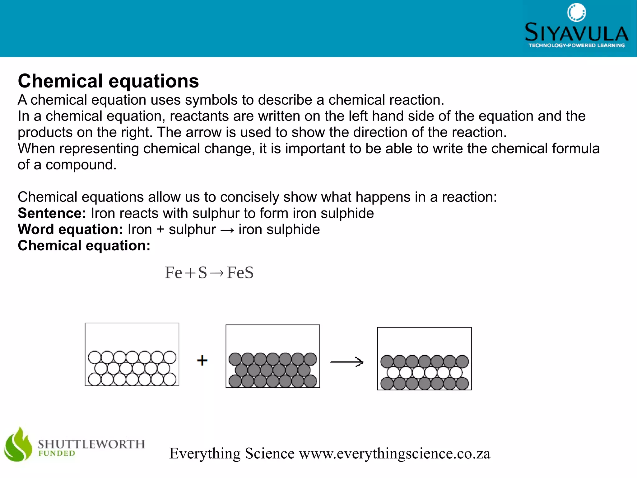 Representing chemical change | ODP
