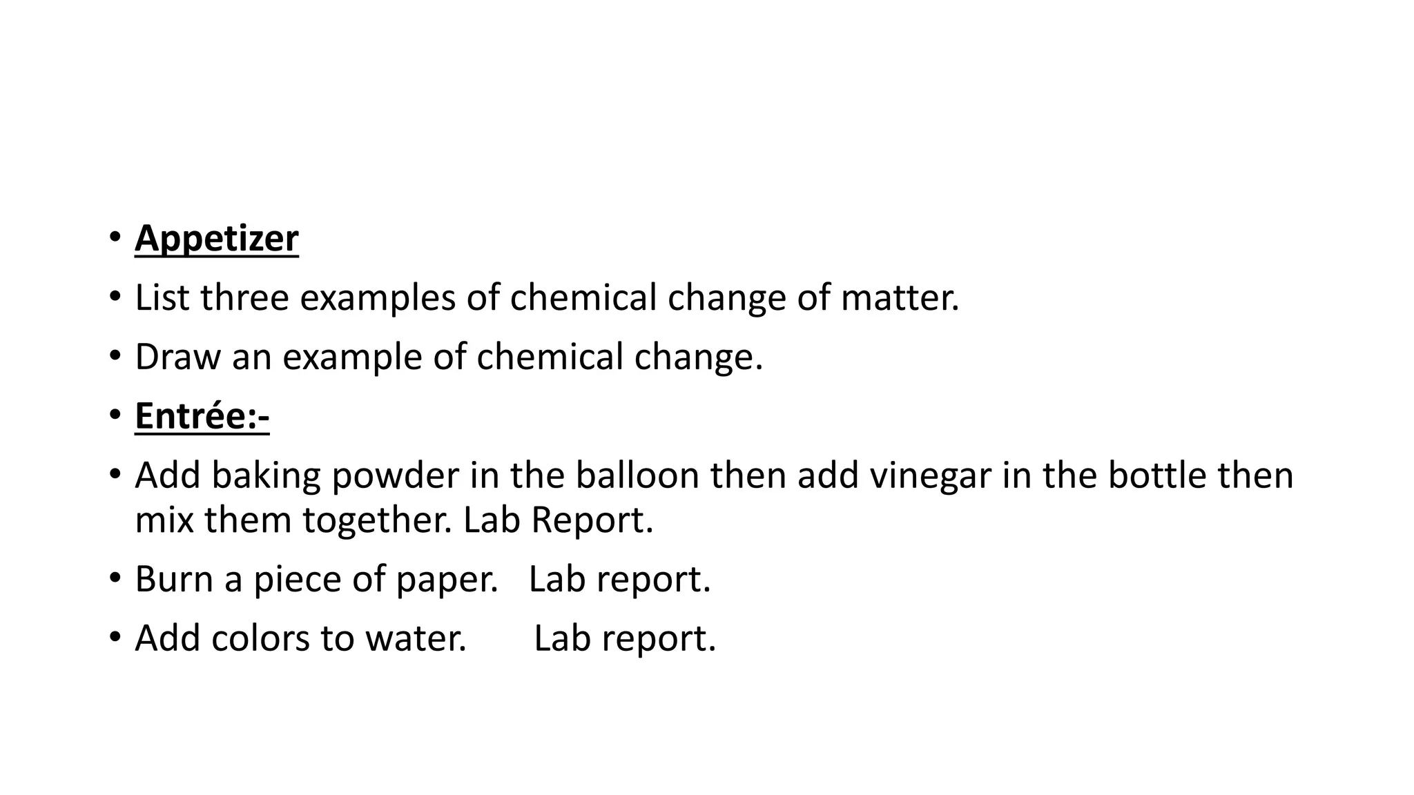 Chemical change grade 6 pptx | PPTX