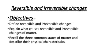 Chemical change grade 6 pptx | PPTX