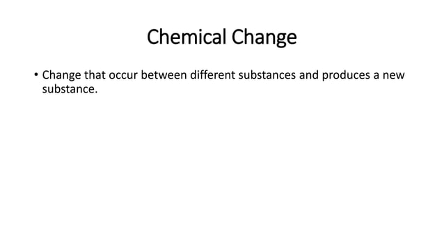 Chemical change grade 6 pptx | PPTX