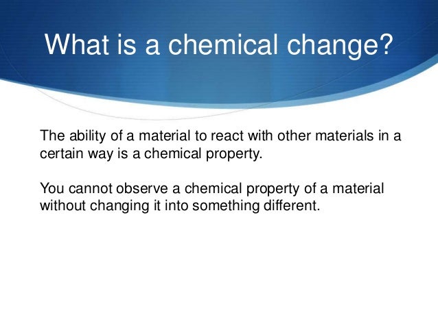 Example Of Chemical Change Definition Types Example