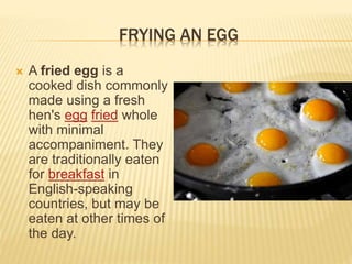 Cooking An Egg Chemical Change