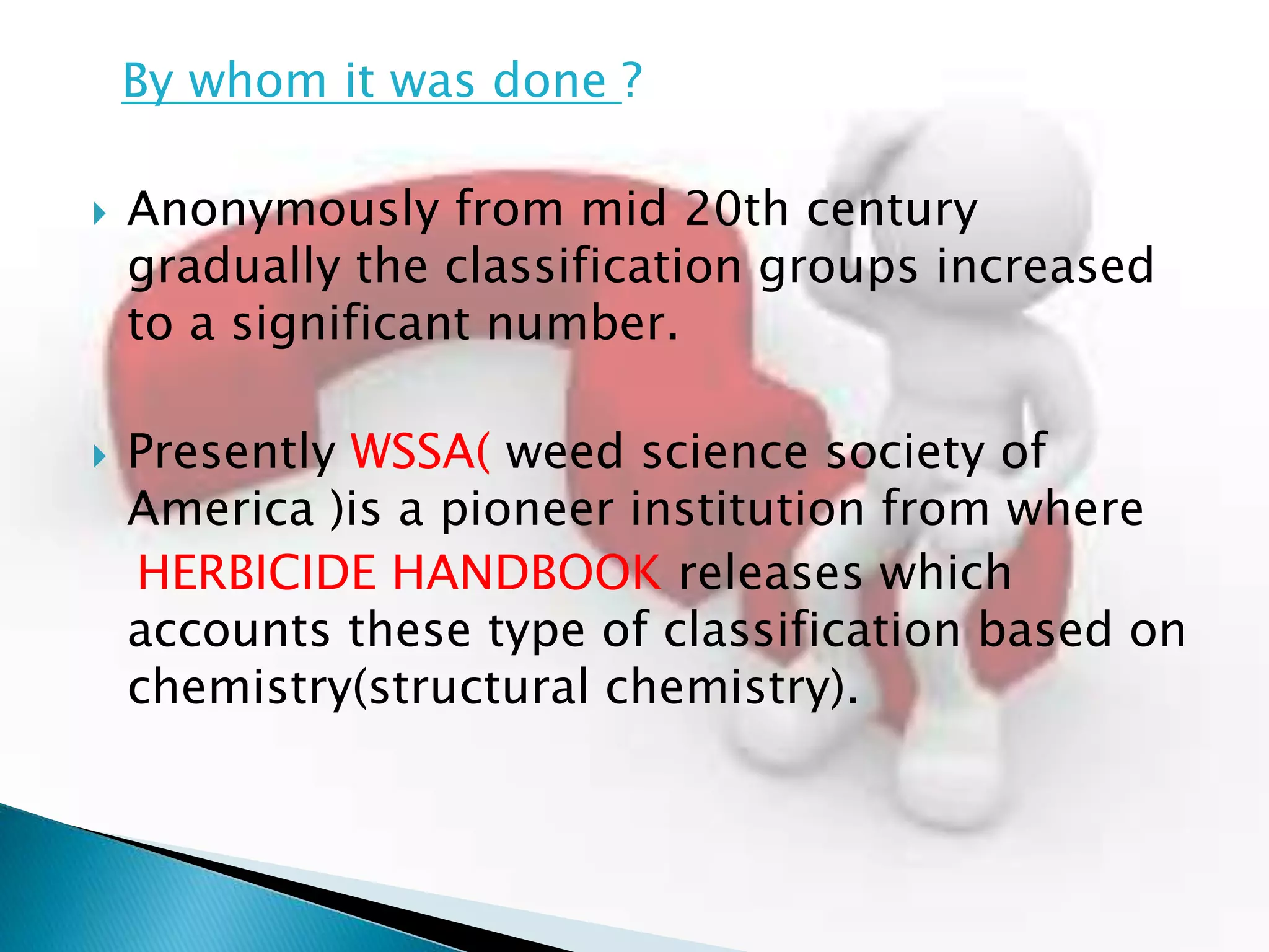 Chemical classification of herbicides | PPTX