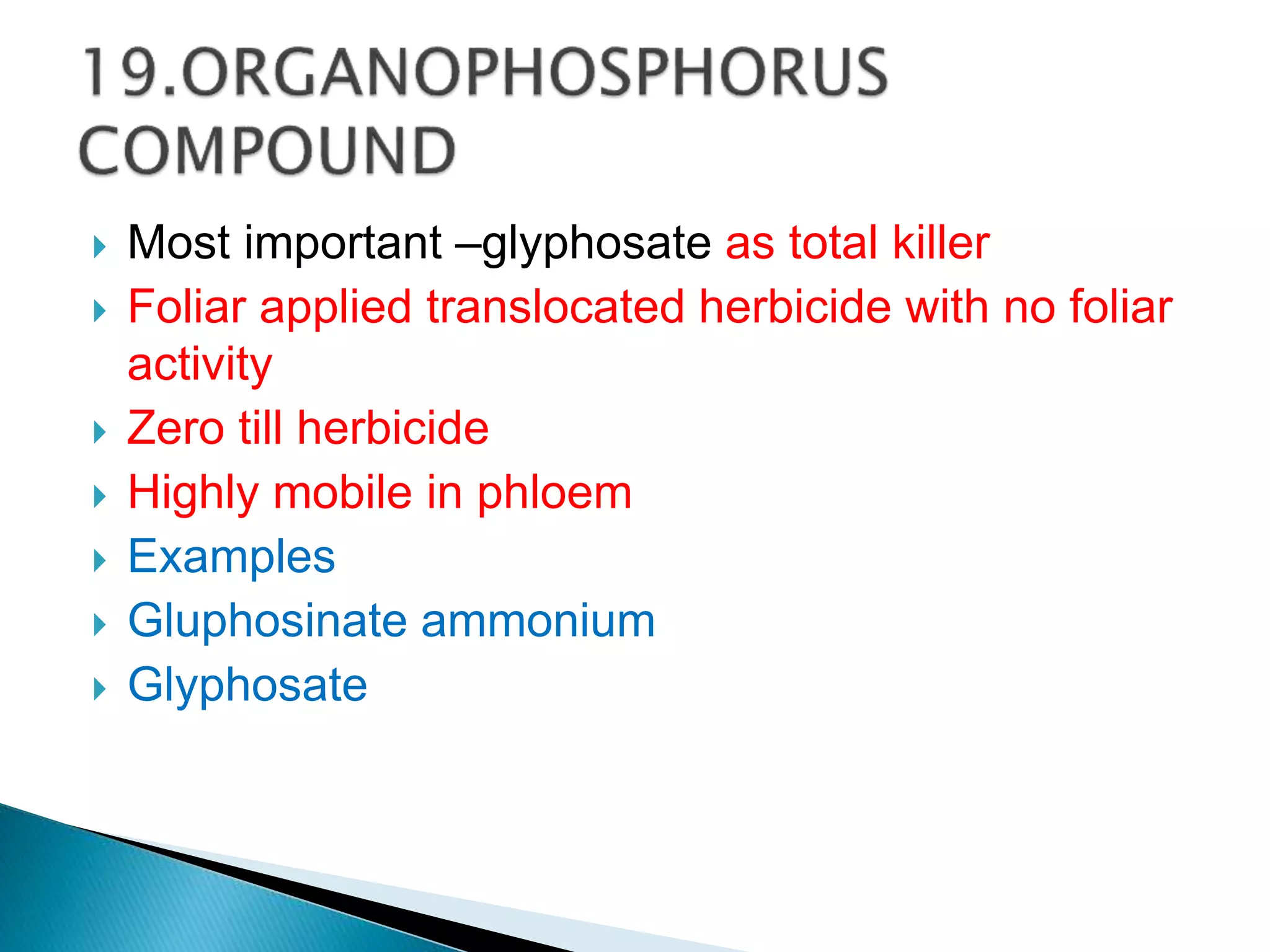 Chemical classification of herbicides | PPTX