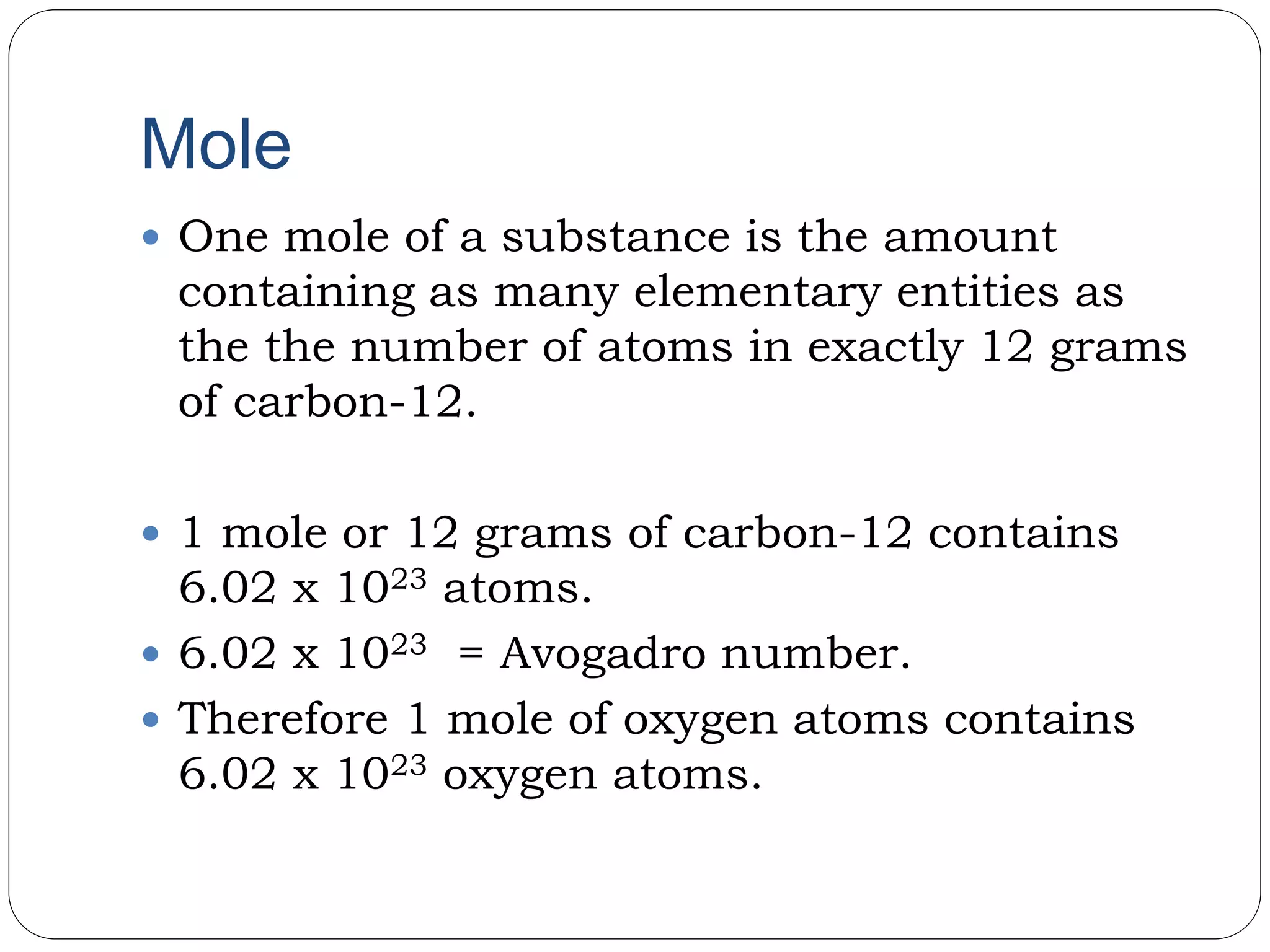 Chemicalcombinationsmoles,molecularandempirical | PPTX