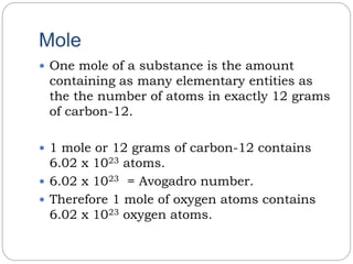 Chemicalcombinationsmoles,molecularandempirical | PPTX