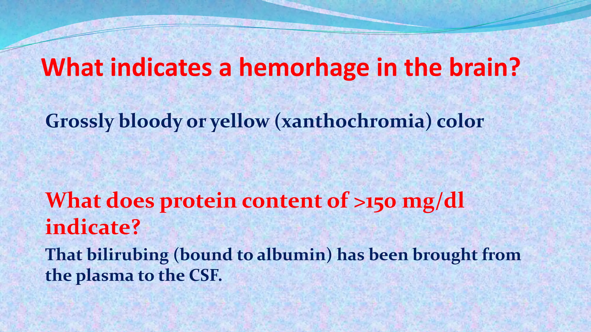 Chemical components of CSF analysis | PPTX
