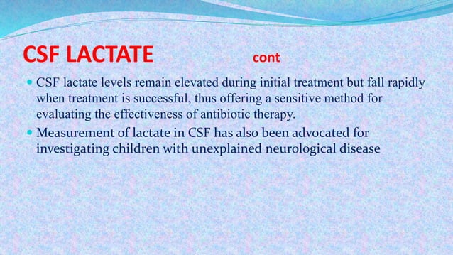 Chemical components of CSF analysis | PPTX | Brain and Nervous System ...