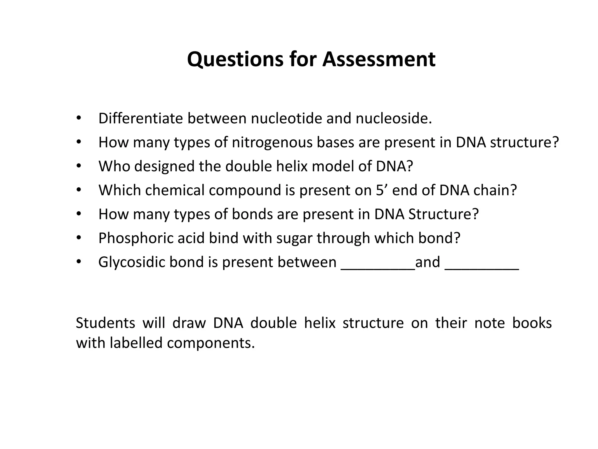 Chemical composition and structure of dna | PPTX