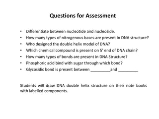 Chemical composition and structure of dna | PPTX