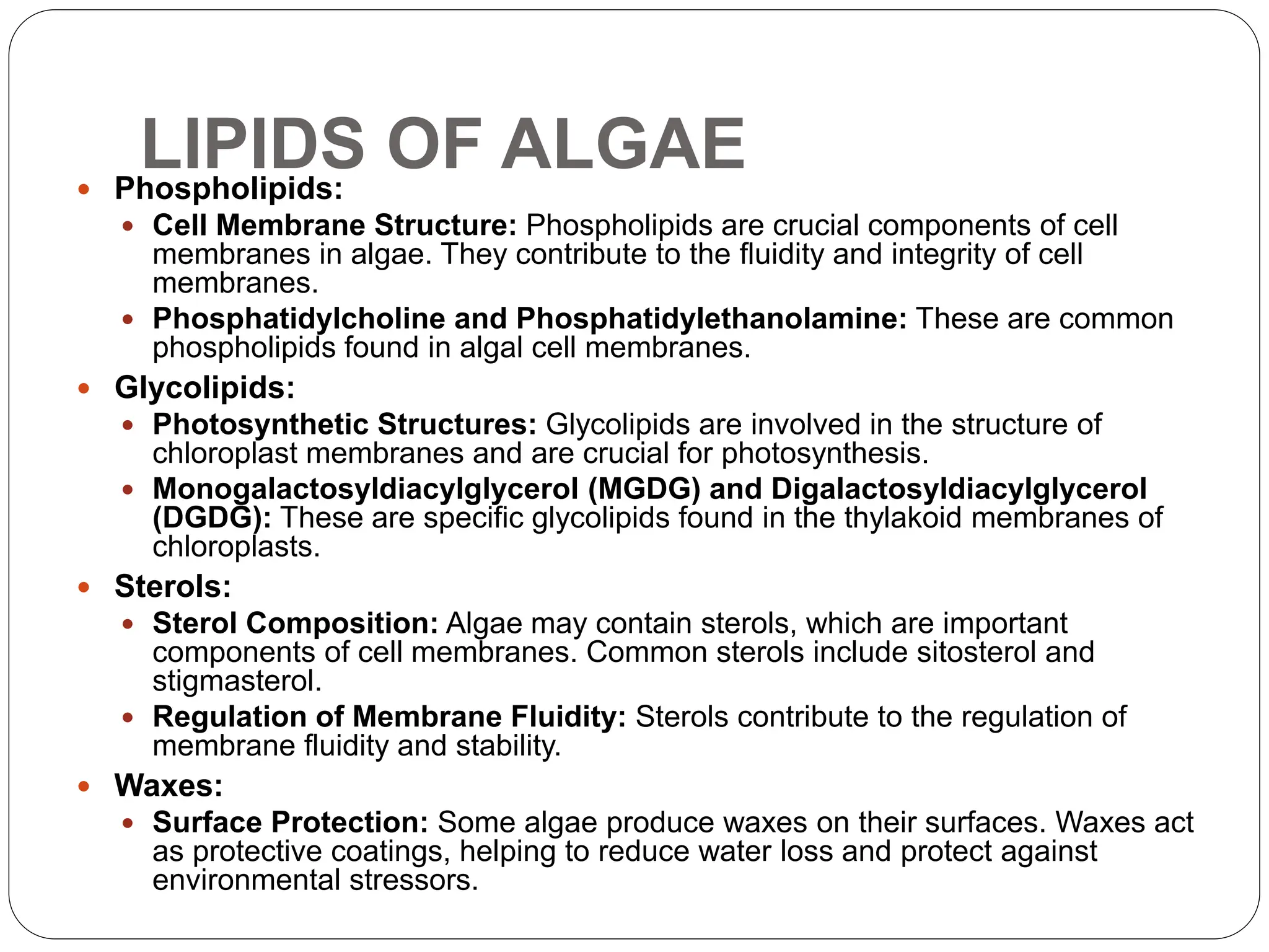 Chemical Composition of micro and macro Algae | PPTX
