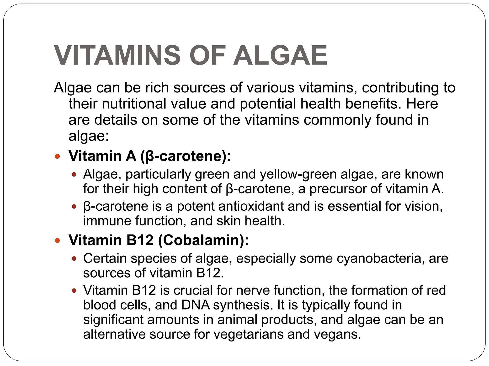 Chemical Composition of micro and macro Algae | PPTX