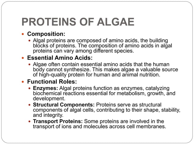 Chemical Composition of micro and macro Algae | PPTX | Chemistry | Science