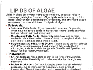 Chemical Composition of micro and macro Algae | PPTX