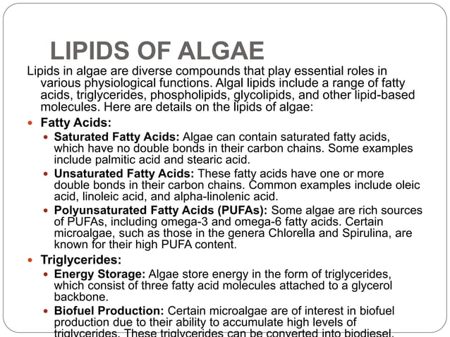 Chemical Composition of micro and macro Algae | PPTX | Chemistry | Science