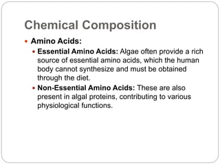 Chemical Composition of micro and macro Algae | PPTX