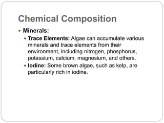 Chemical Composition of micro and macro Algae | PPTX
