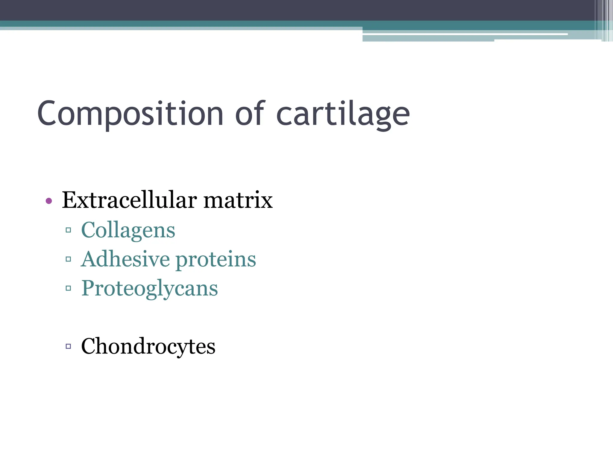 Chemical composition of cartilage I course.pdf
